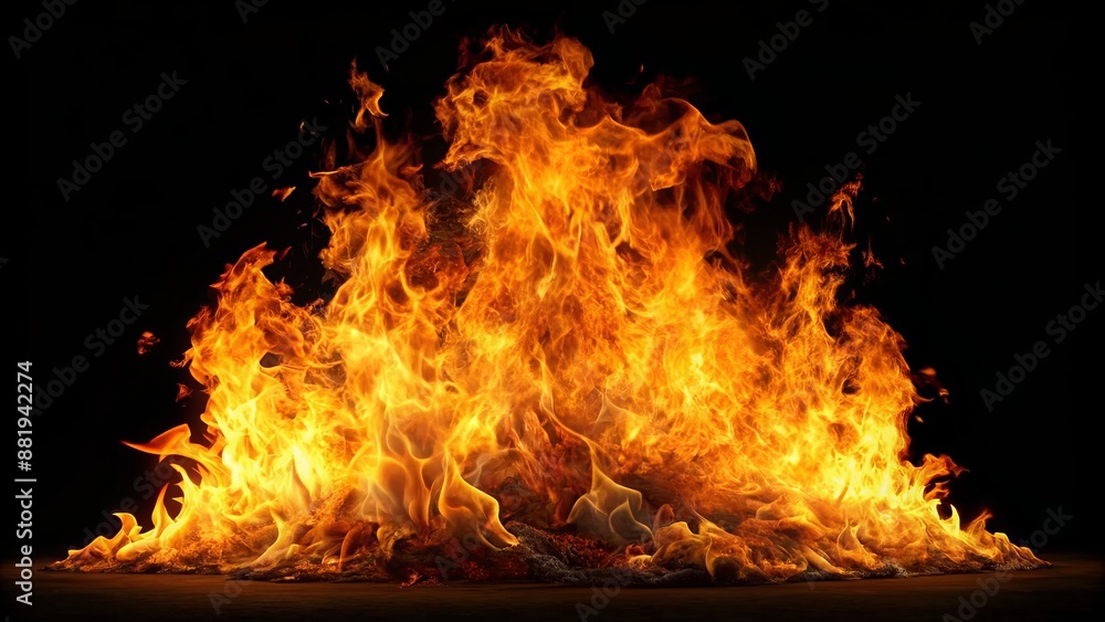 Spectacular isolated blazing inferno loops in slow motion with ...