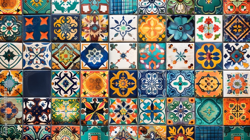 Multicolor Digital Wall Tile Design for Home Interiors - Versatile ...