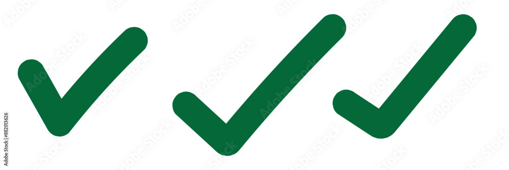 Vector de Stock check box icon with correct, accept checkmark icons ...