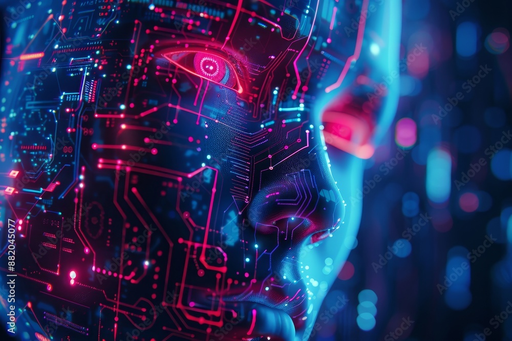 Humans engaging with modern innovations and technology, representing ...