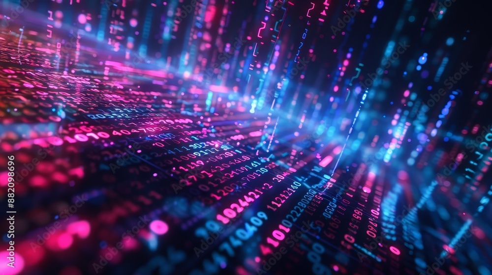 Illustration Stock Intense digital seamless mathematical formulas in 4K ...