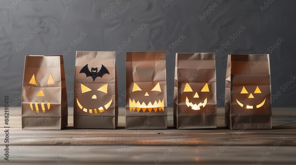 Making eerie luminaries with paper bags and cutouts, Halloween craft ...