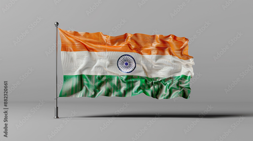 Simple Indian flag on a transparent background, with large copy space ...