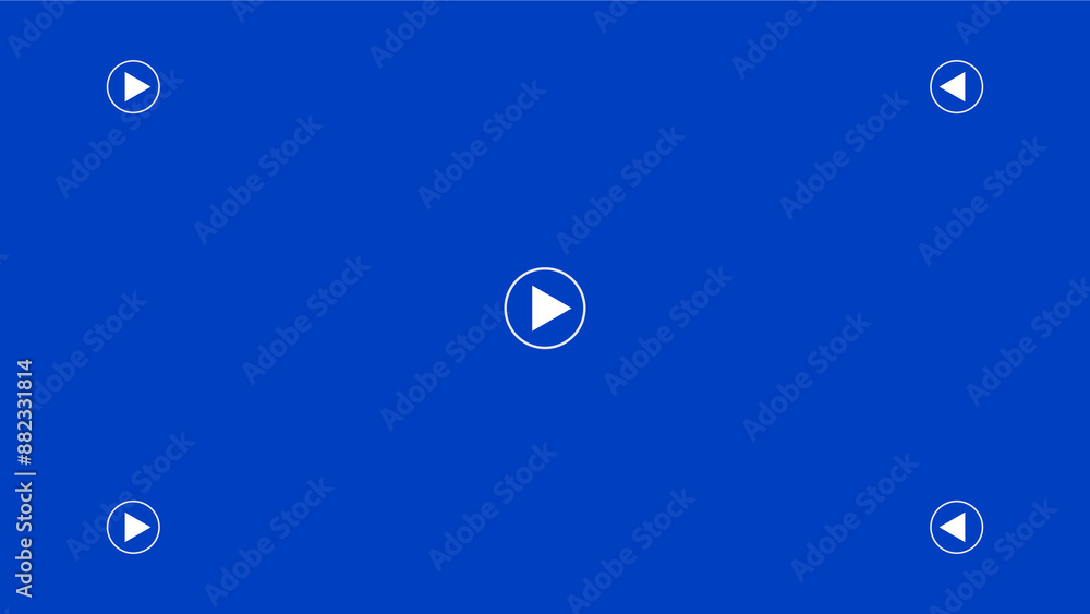 Blue screen with VFX motion tracking markers. Chroma key color video ...