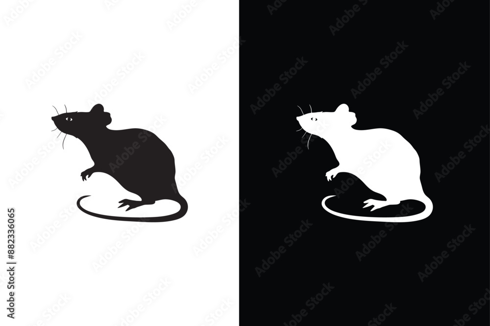 Vector rat icon logo design illustration. Rat and mouse collection ...
