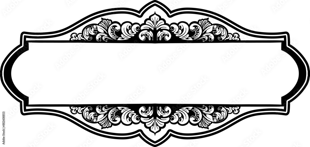 Vintage Fancy Title Border Elemen Stock Vector | Adobe Stock