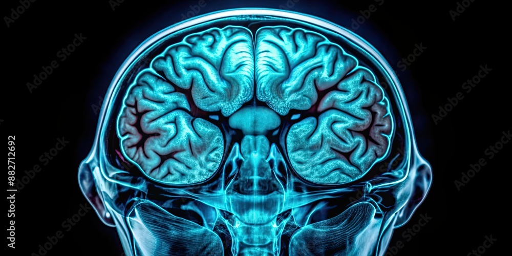 Comprehensive coronal MRI featuring central brain structures ...