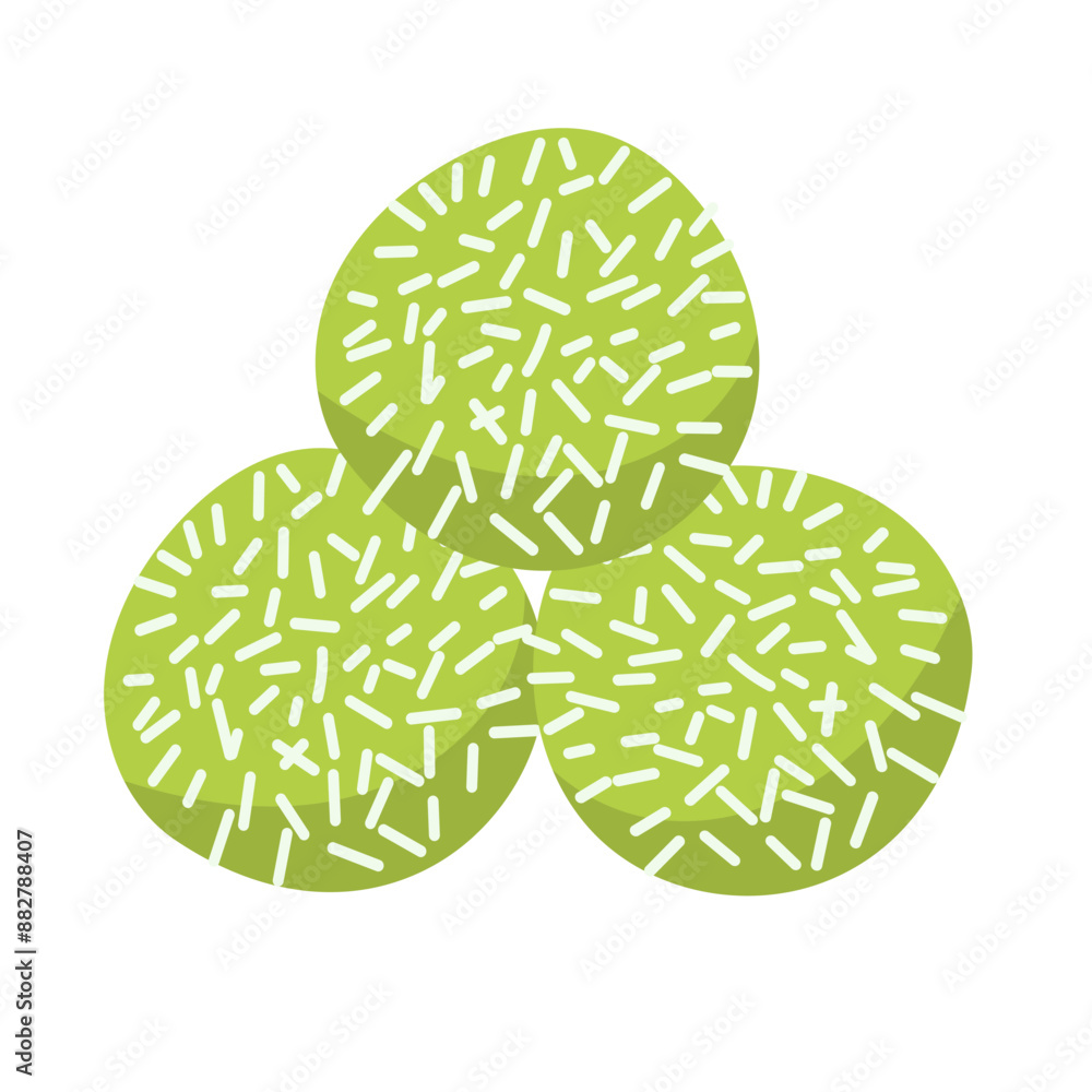 Kue klepon vector illustration, indonesian traditional snack, kelepon ...