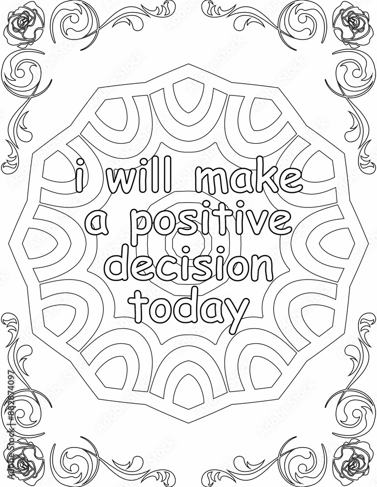 Stock-Illustration „Printable mandala coloring page for kids and adults ...