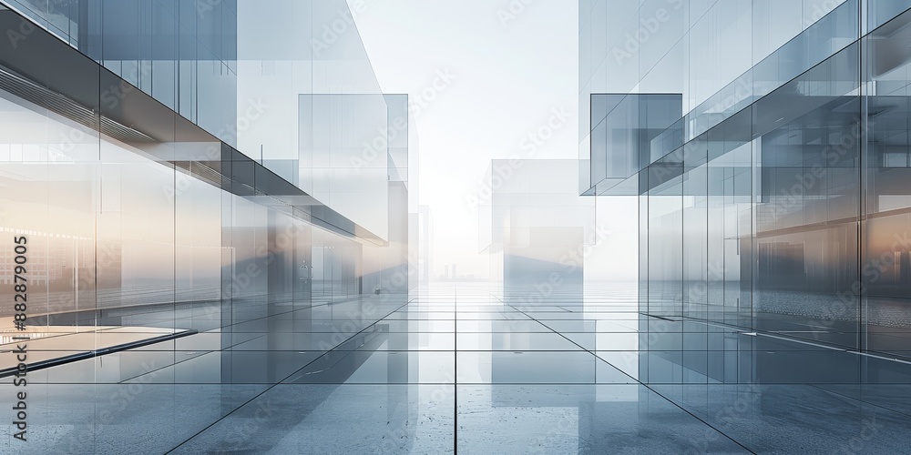 glass minmalistic architectural forms Stock Photo | Adobe Stock