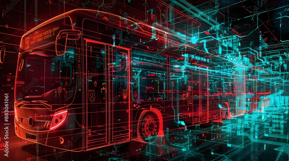 A conceptual diagram depicting bussing techniques, with audio signals ...