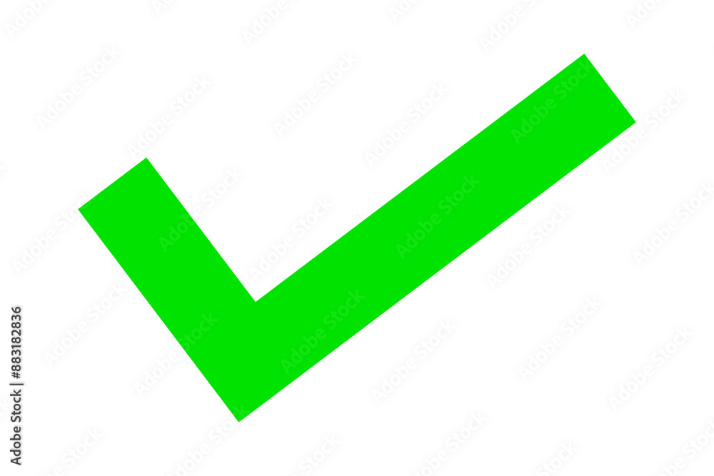 Green check mark icon. Tick symbol in green color, vector illustration ...