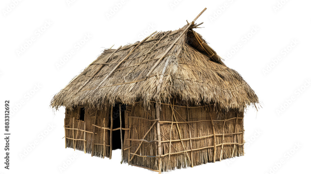 Straw house on a transparent background Stock Photo | Adobe Stock