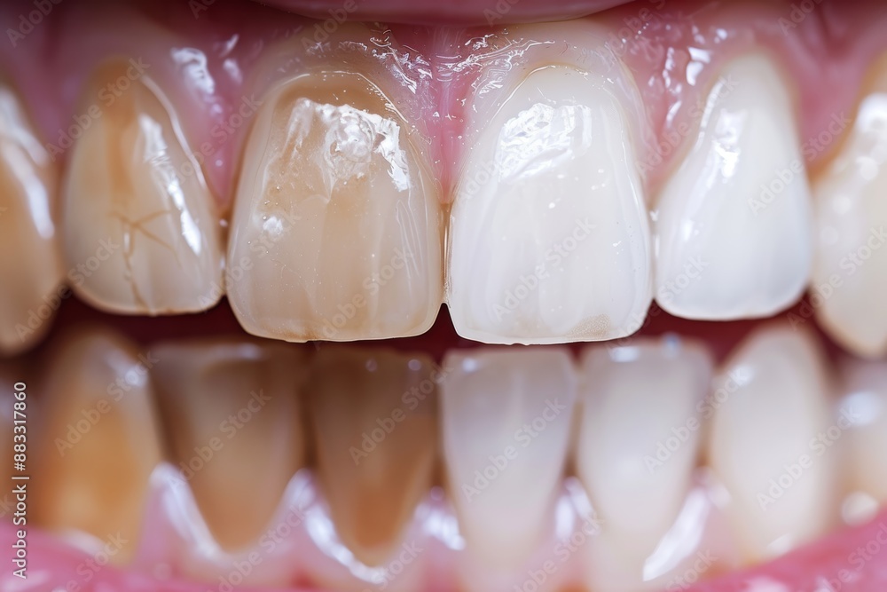 Dental Health Comparison: Long-Term Smoker vs. Non-Smoker Close-Up for ...