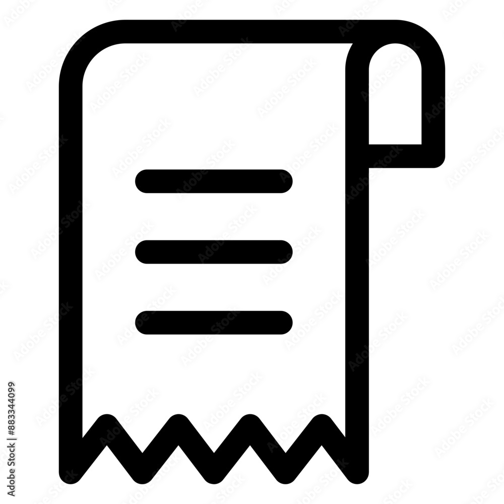 script icon glyph, with artboard size 64px, for price, order, payment ...