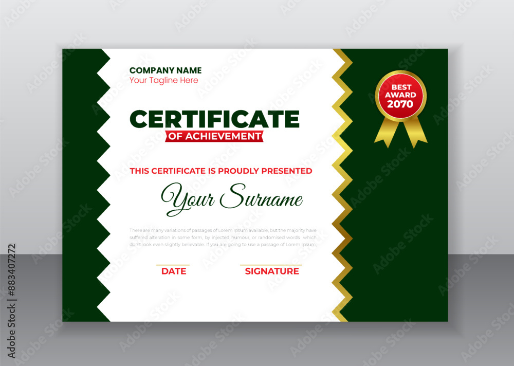 Vector Editable certificate appreciation, certificate achievement ...