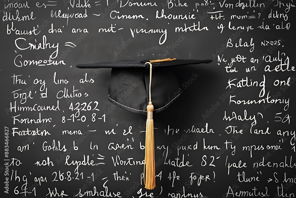 Graduation quotes written on a chalkboard in a vintage style, captured ...