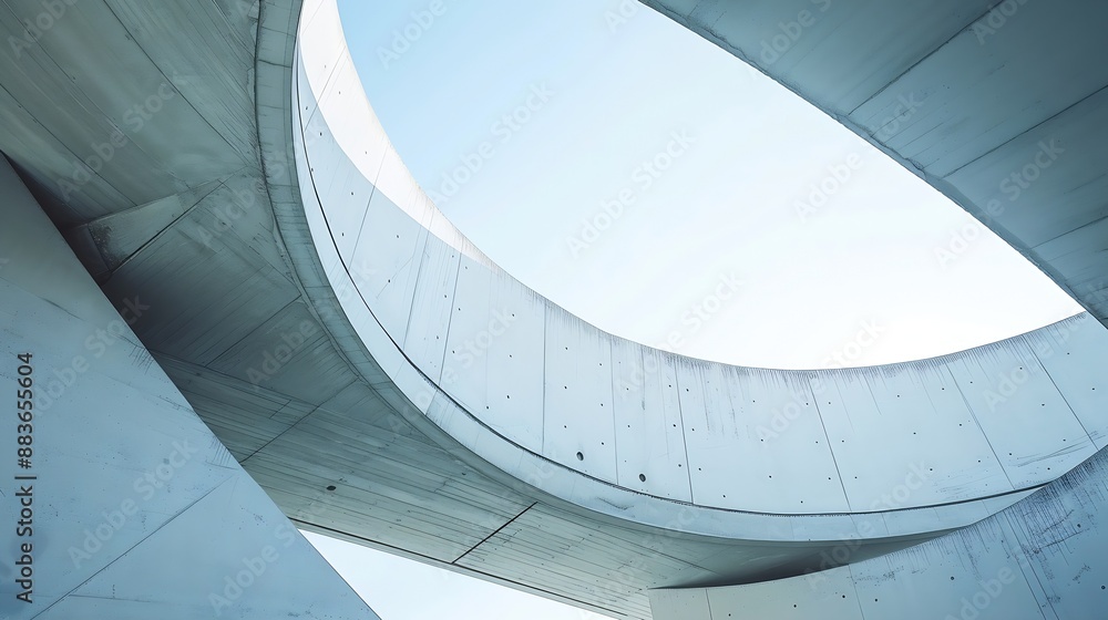 Architecture details Cement curve Modern building Space Abstract ...