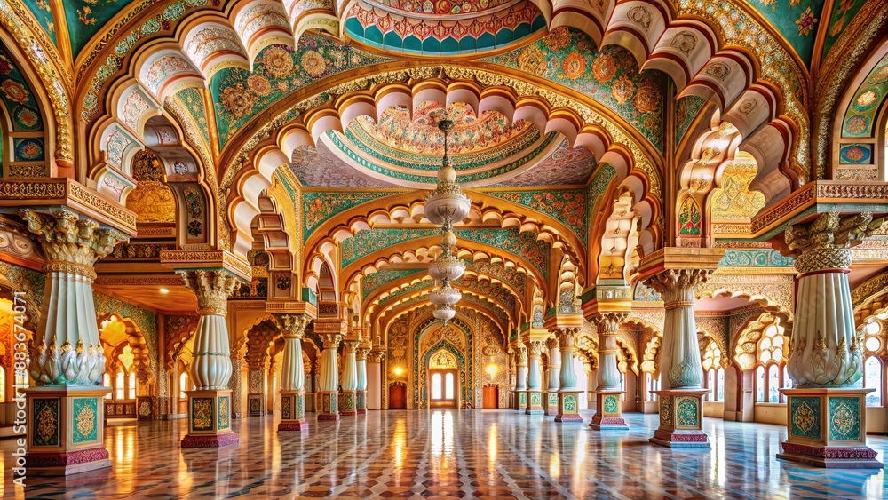 A Glimpse Into the Opulent Hall of the Mysore Palace, Karnataka, India ...
