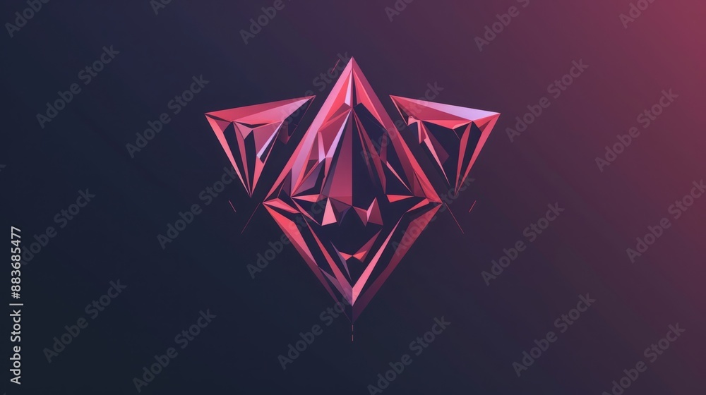 High-Energy Gaming Logo with Angular Triangles and Diamonds, Designed ...