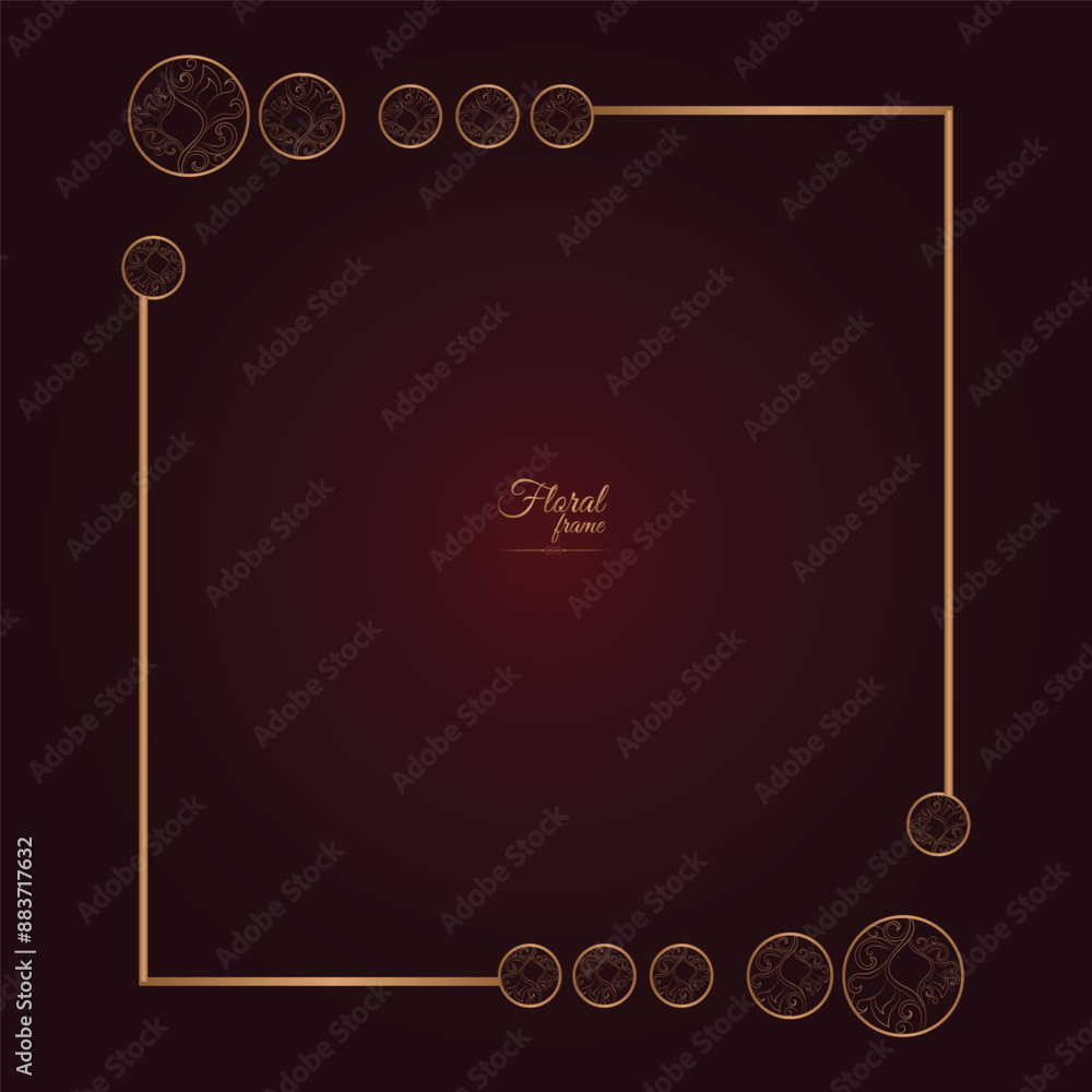 Golden Border Warm Color Border Frame Picture Frame Gold And luxury ...