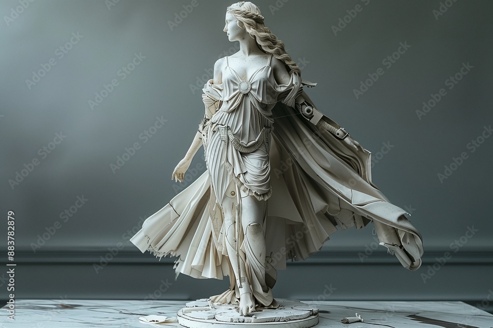 Realistic Greek God Persephone Majestic Robotic Statue, Modern ...