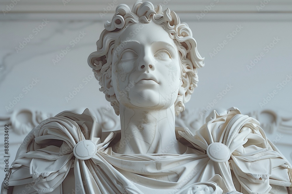 Stock-Illustration „Realistic Greek God Apollo Majestic Robotic Statue ...