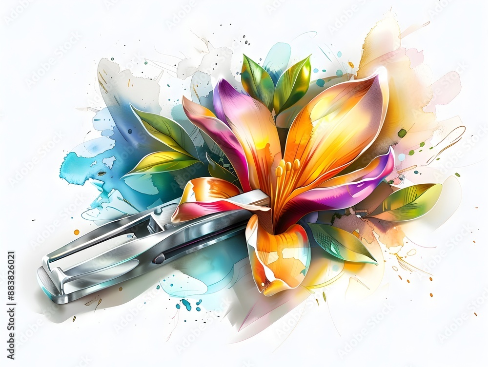 Whimsical Staple Remover Shaped as a Vibrant Callistephus Bud for a ...