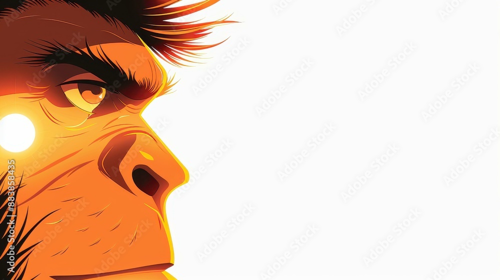 Stylized portrait of Lord Hanuman for Hanuman Jayanti celebration ...