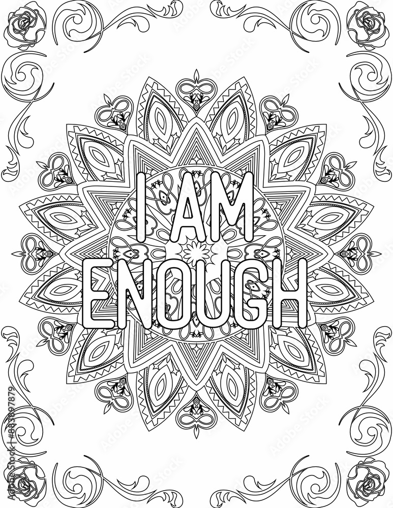 Ilustración de Stock Printable mandala coloring page for kids and ...