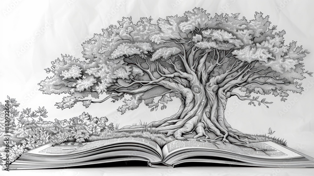 Explore the beauty of trees with this coloring book, which includes a ...