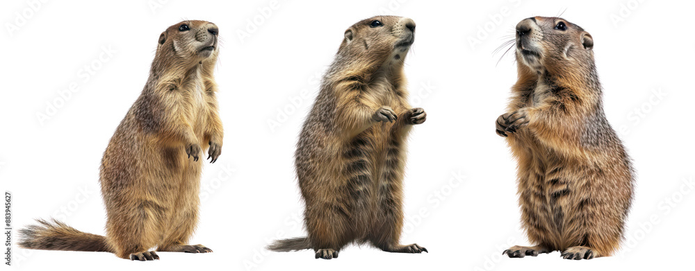 set of stand groundhog cut out Stock Photo | Adobe Stock