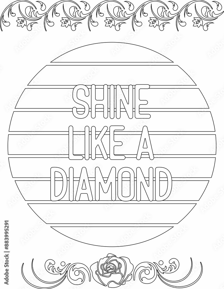 Ilustración de Stock Printable motivational coloring page for kids and ...