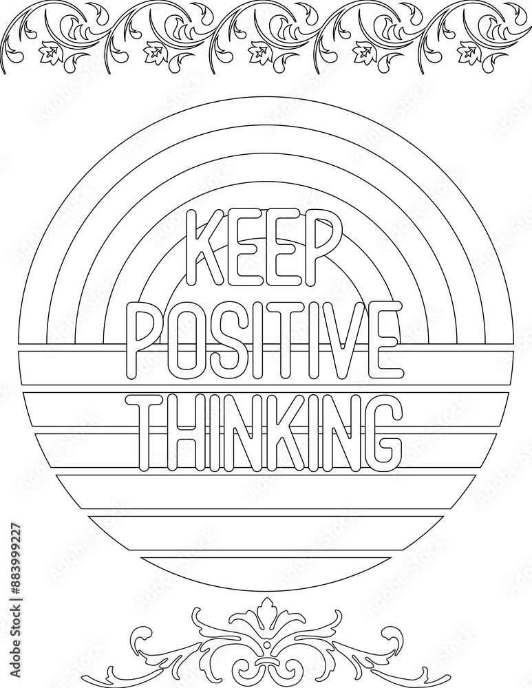 Printable motivational coloring page for kids and adults with ...