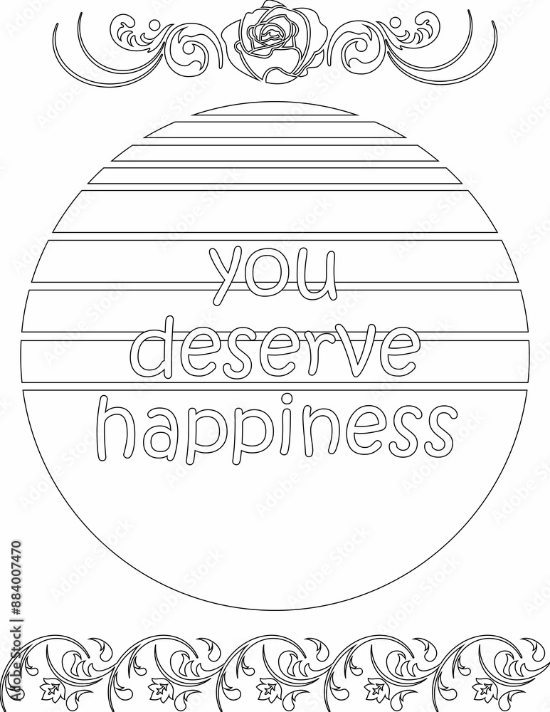 Ilustración de Stock Printable motivational coloring page for kids and ...