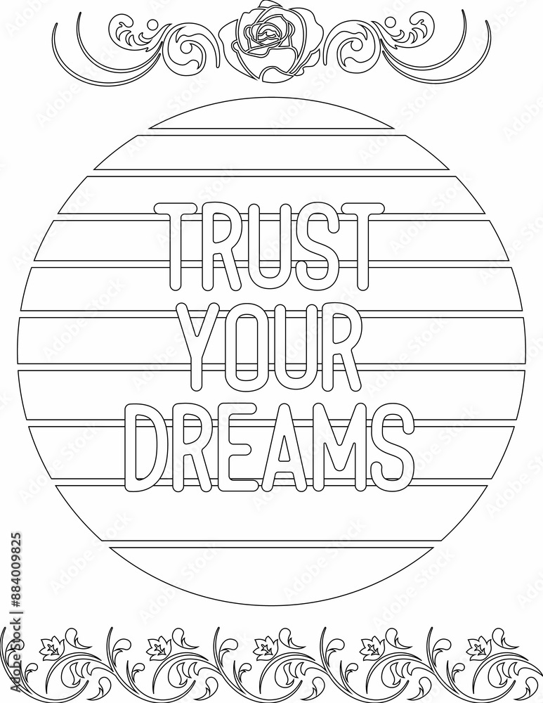 Printable motivational coloring page for kids and adults with ...
