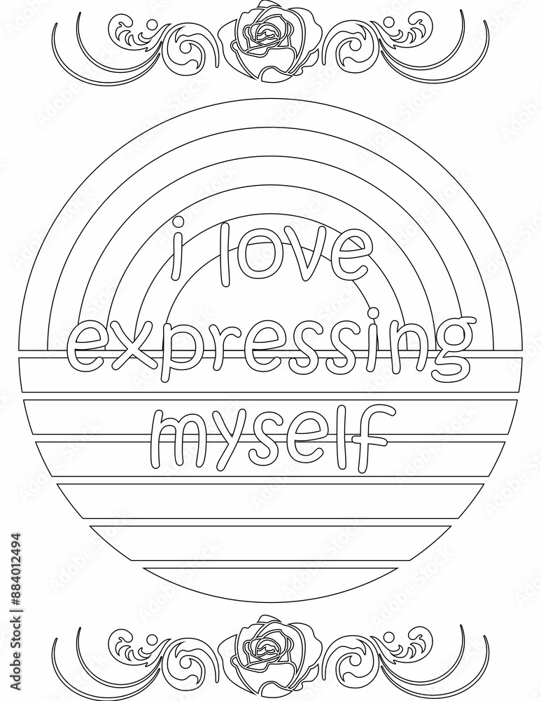 Printable motivational coloring page for kids and adults with ...