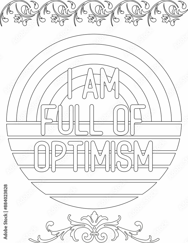 Printable motivational coloring page for kids and adults with ...