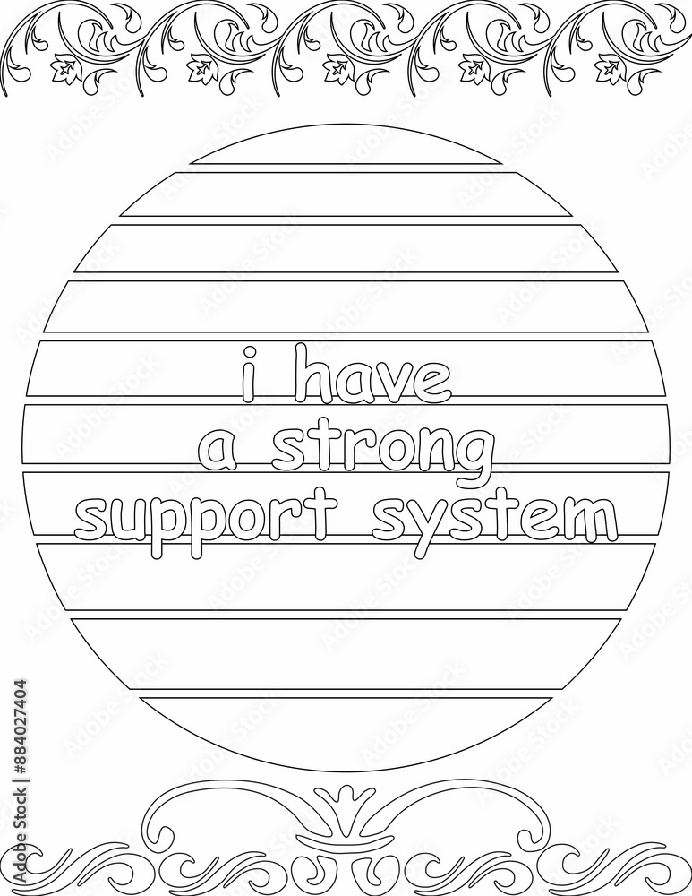 Ilustrace Printable motivational coloring page for kids and adults with ...