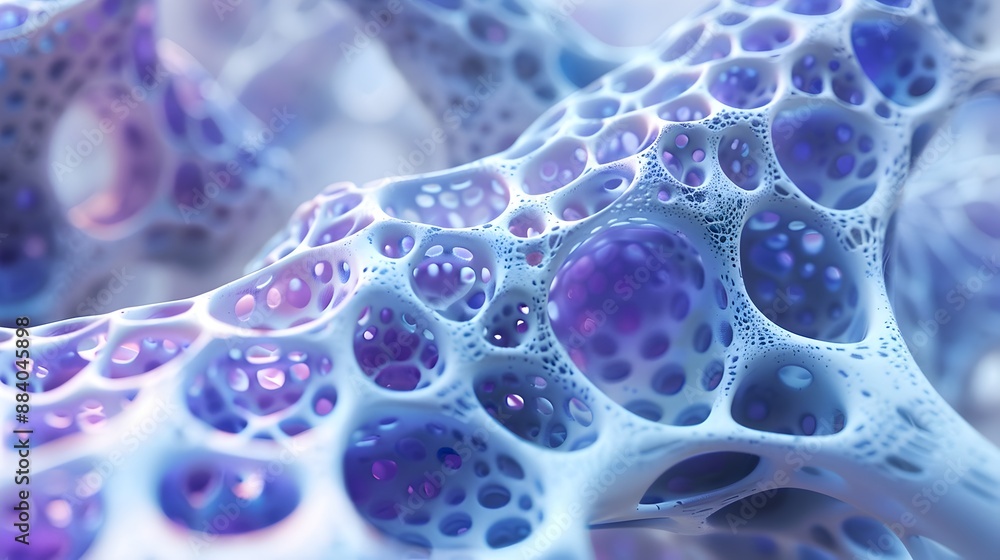 Minimalist 3D Render of Spongy Mesophyll Cells in Plant Leaf ...