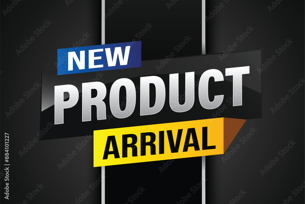 New product arrival tag icon logo sign symbol Banner design template ...