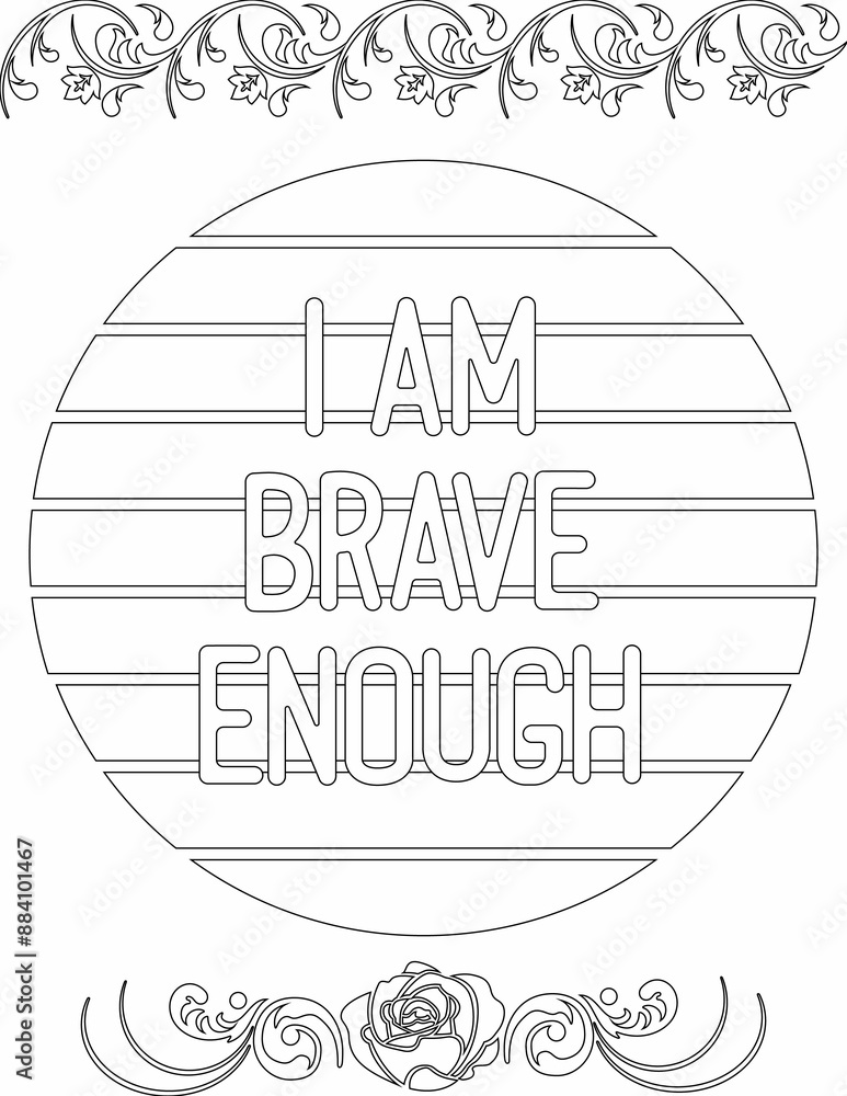 Ilustración de Stock Printable motivational coloring page for kids and ...