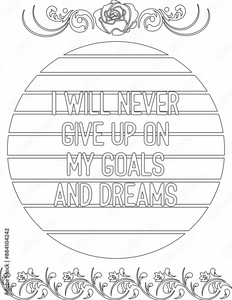 Stockillustrationen Printable motivational coloring page for kids and ...