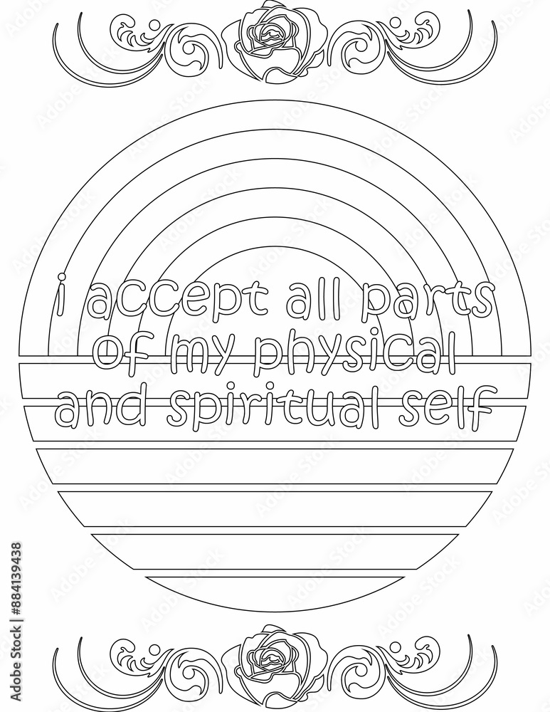 Ilustración de Stock Printable motivational coloring page for kids and ...