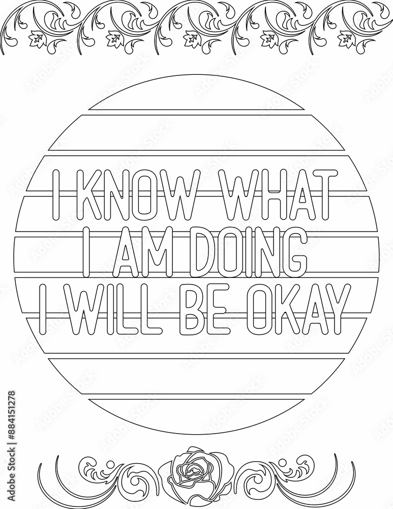 Ilustración de Stock Printable motivational coloring page for kids and ...