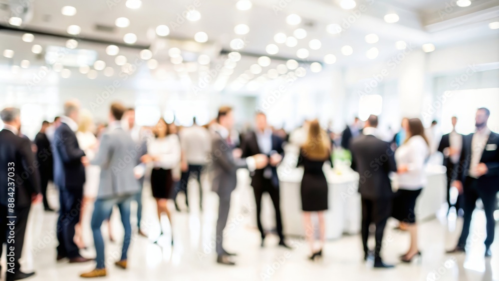 Corporate Event Blur - Blurred background of a corporate event with ...