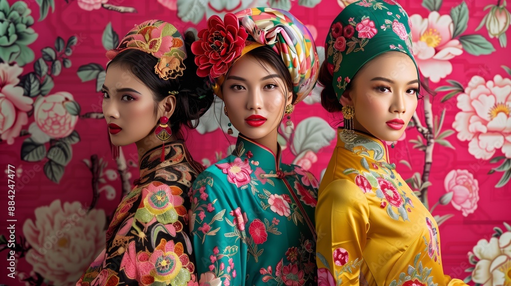 Peranakan fabric is now popular in modern fashion, adding unique ...