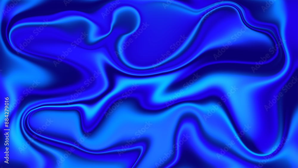 bright blue neon chaotic digital background. Liquid linear gradient of ...