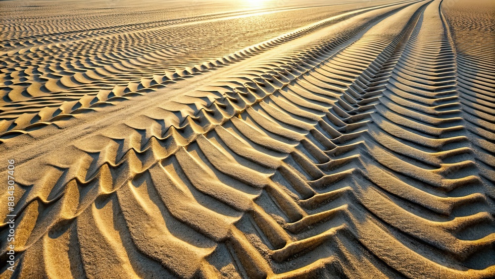 Ilustración de Stock Tire tracks in the sand with realistic normal ...