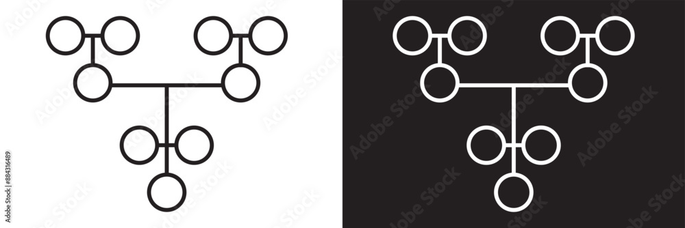 Pedigree icon family tree, family life history diagram, pedigree chart ...